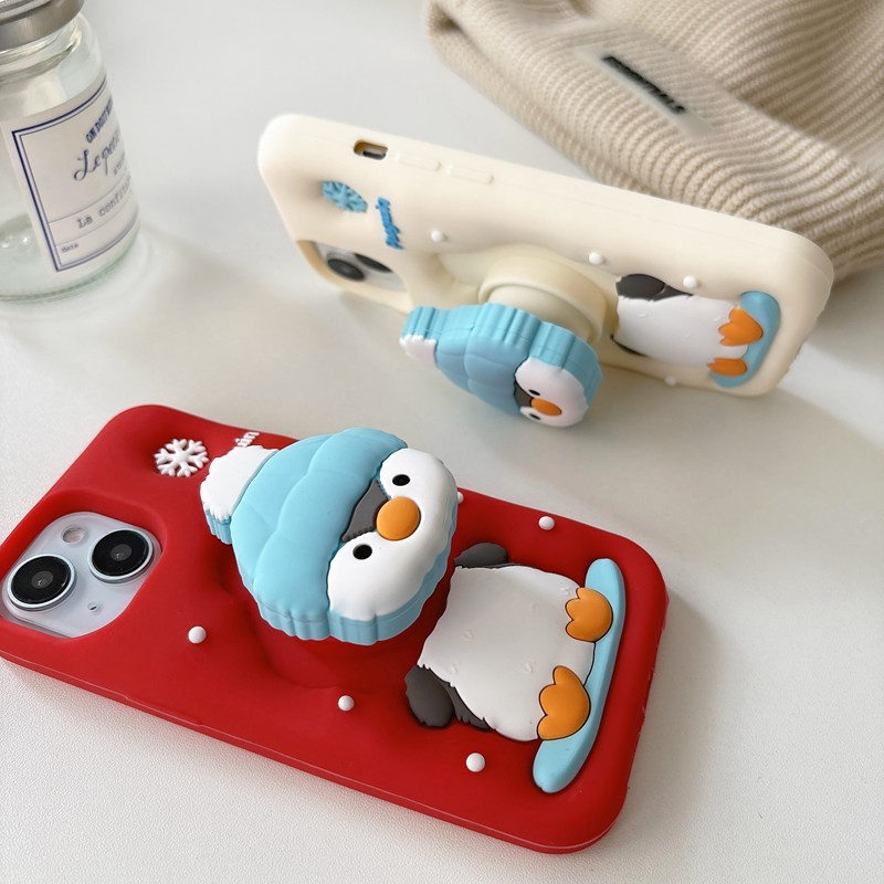 So Cute Snow Penguin Popsocket Merry Christmas Silicone Soft Case For ...