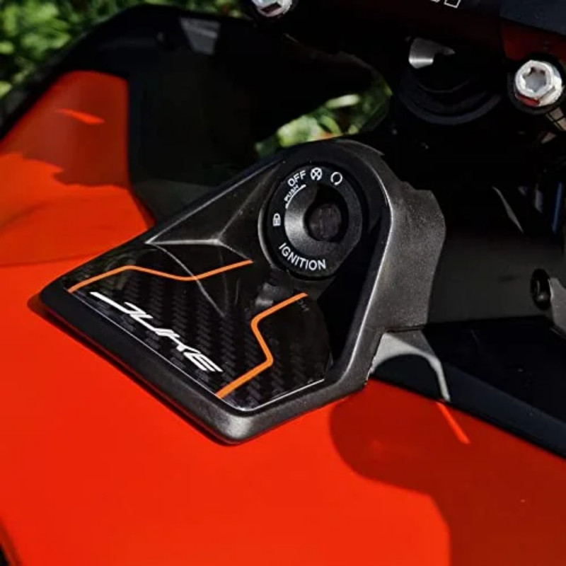 Motorcycle critical area carbon Ignition Switch Key Hole Cover Trim ...