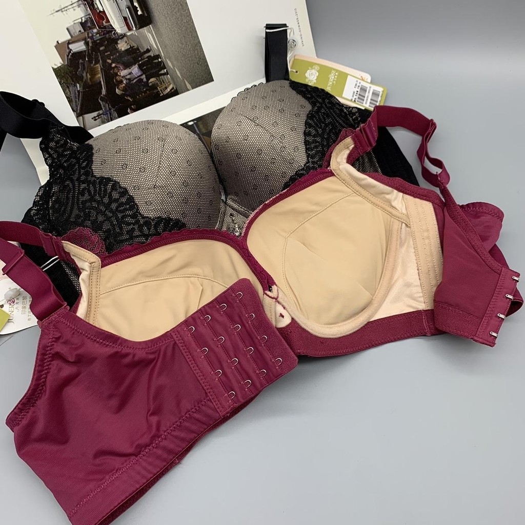 Ladies Bra 38B Wired Lace Cotton Wanita Baju Dalam Besi Push-up Span ...