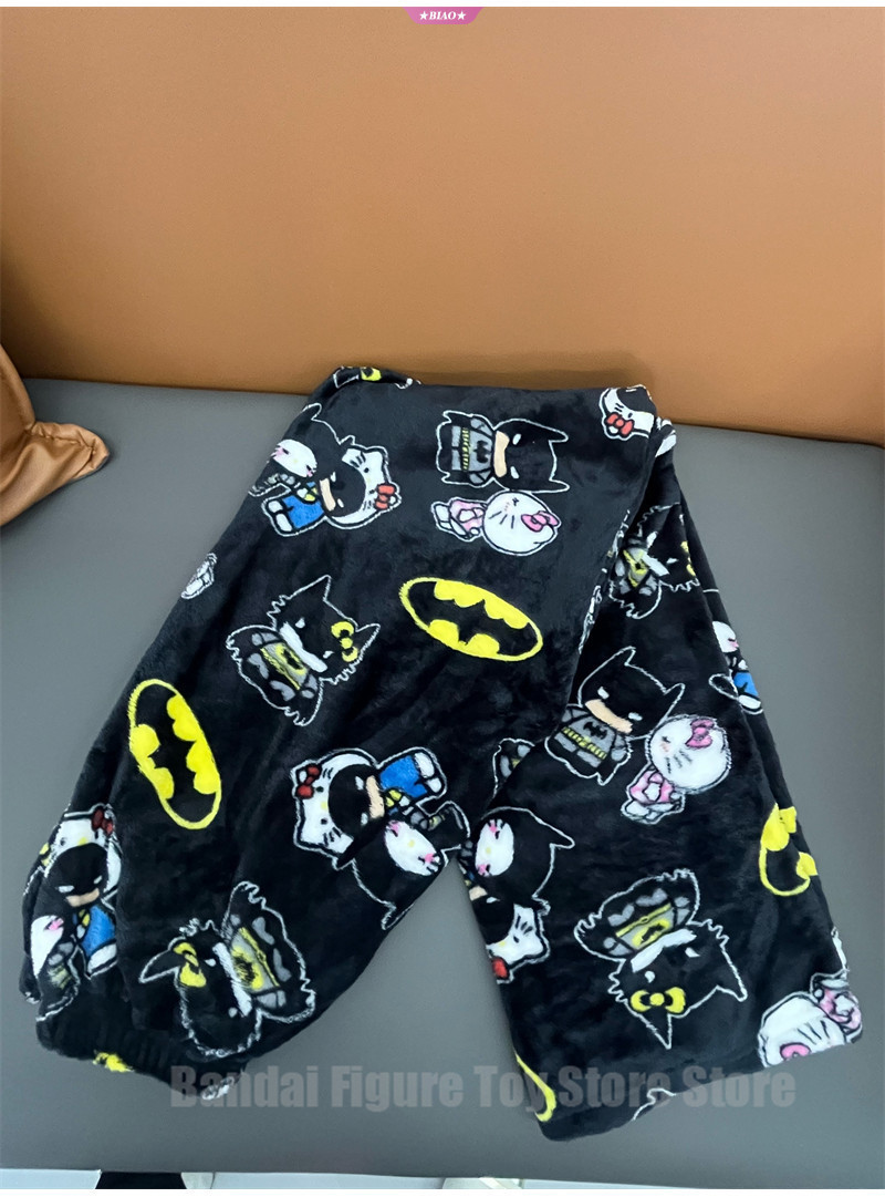 New Sanrio Y2K Style Autumn Hello Kitty Batman Pajama Pants Cartoon Hip ...
