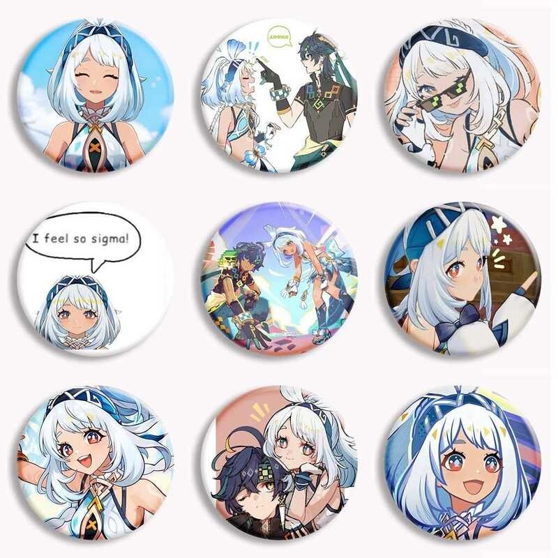 Game Genshin Impact Mualani Anime Soft Button Pin Character Kinich x ...