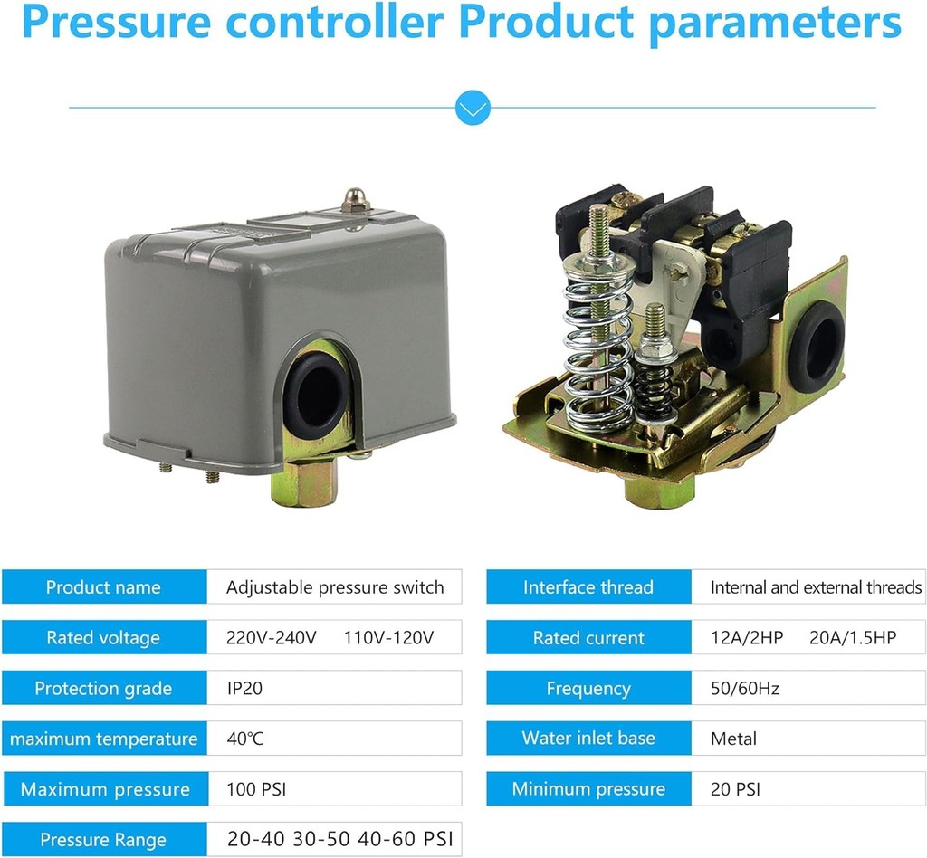 Water Pump Pressure Switch U.S Square D Pressure Switch 9013 FSG-2 For ...