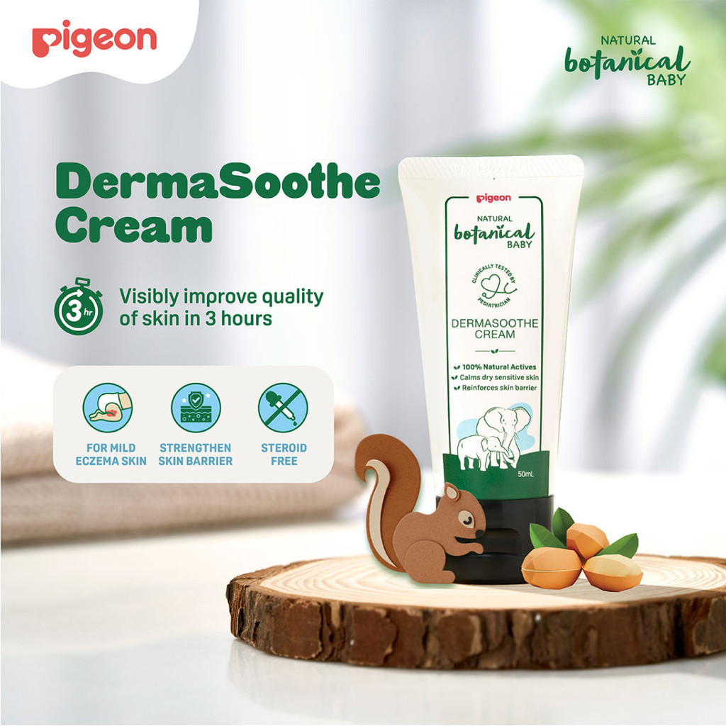 PIGEON Natural Botanical Baby Derma-Soothe Cream Krim Ruam Panas calm ...