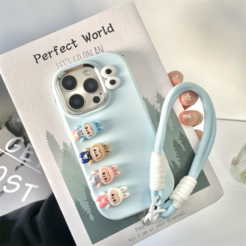 3D Labubu Cartoon Toy Phone Case For iPhone 16 promax 15 14 Plus 13 12 ...