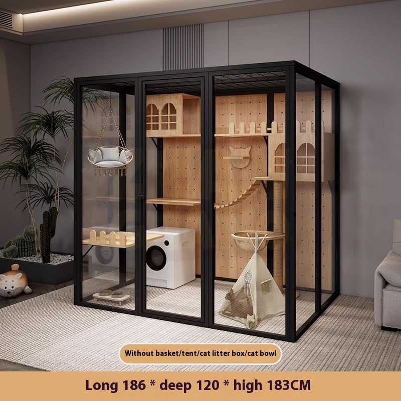 Cat Cage Cat Villa Panoramic Home House Large Space Glass Luxury Pet ...