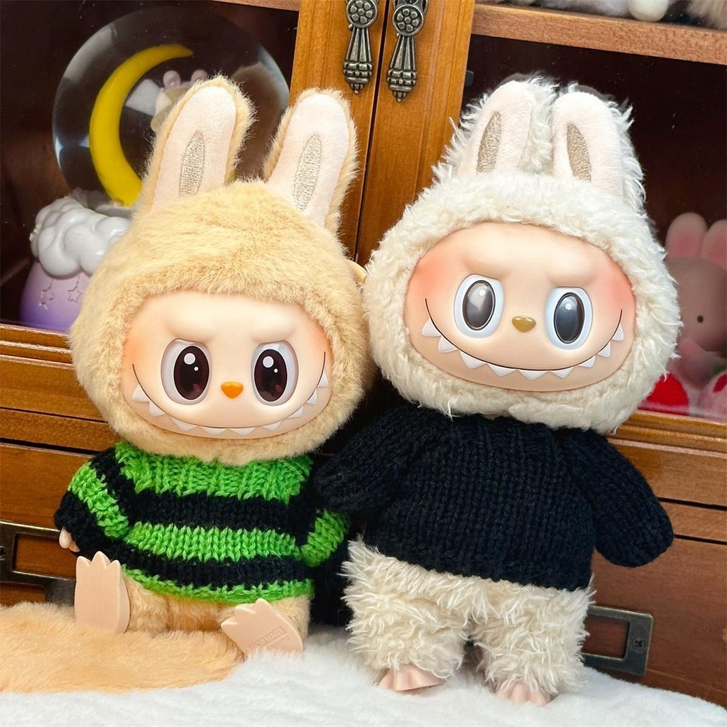 For 17 CM Labubu baby clothes cute top sweater 17cm Labubu doll sweate ...