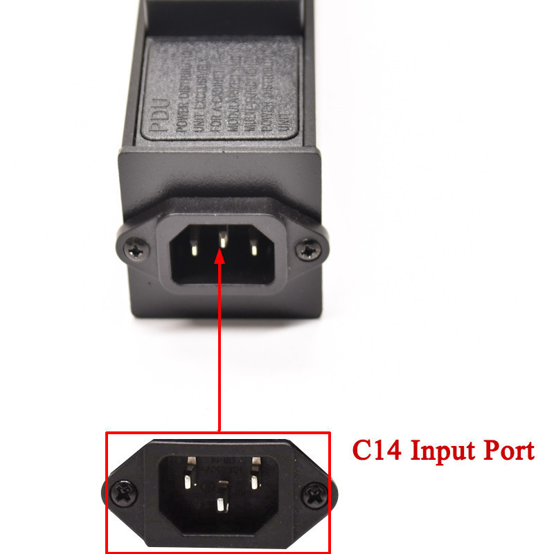 Cabinet Mount PDU Power Strip 16A Air Switch Surge protection 2-12 Ways ...