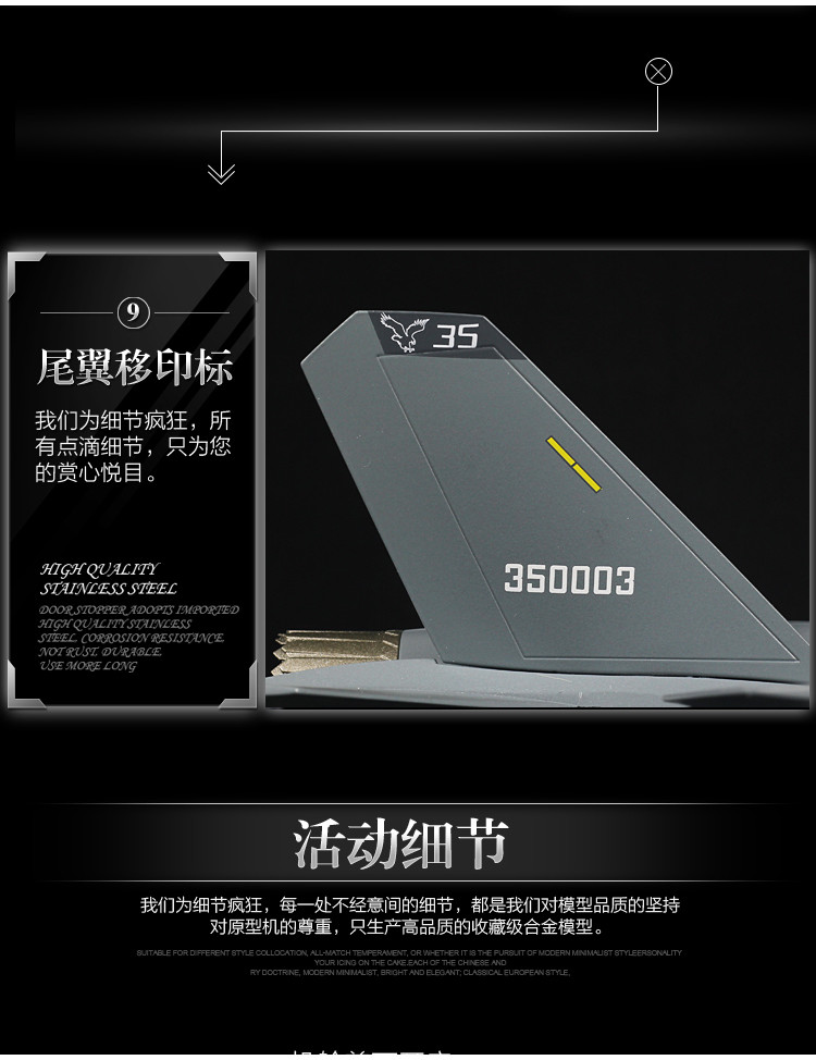 1: 48 J-35A Simulation Alloy Stealth Fighter j35 Carrier Aircraft Model ...