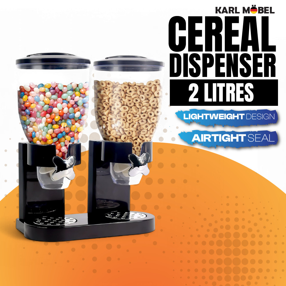 Cylinder Cereal Dispenser Dry Food Storage Tower Cereal Jars Food ...