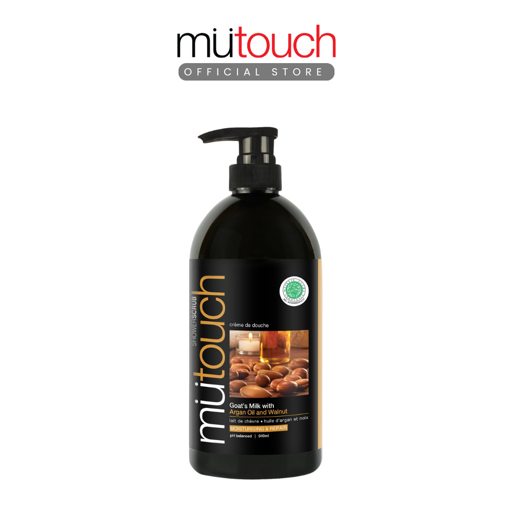 MUTOUCH Goat's Milk Shower Scrub with Argan Oil & Walnut (940ml ...