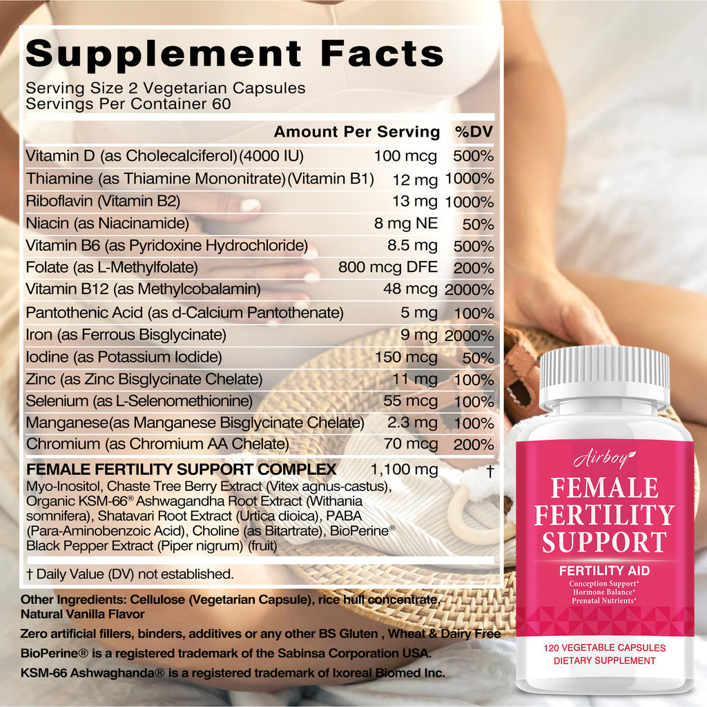 Premium Fertility Supplement for Women - Prenatal Conception ...