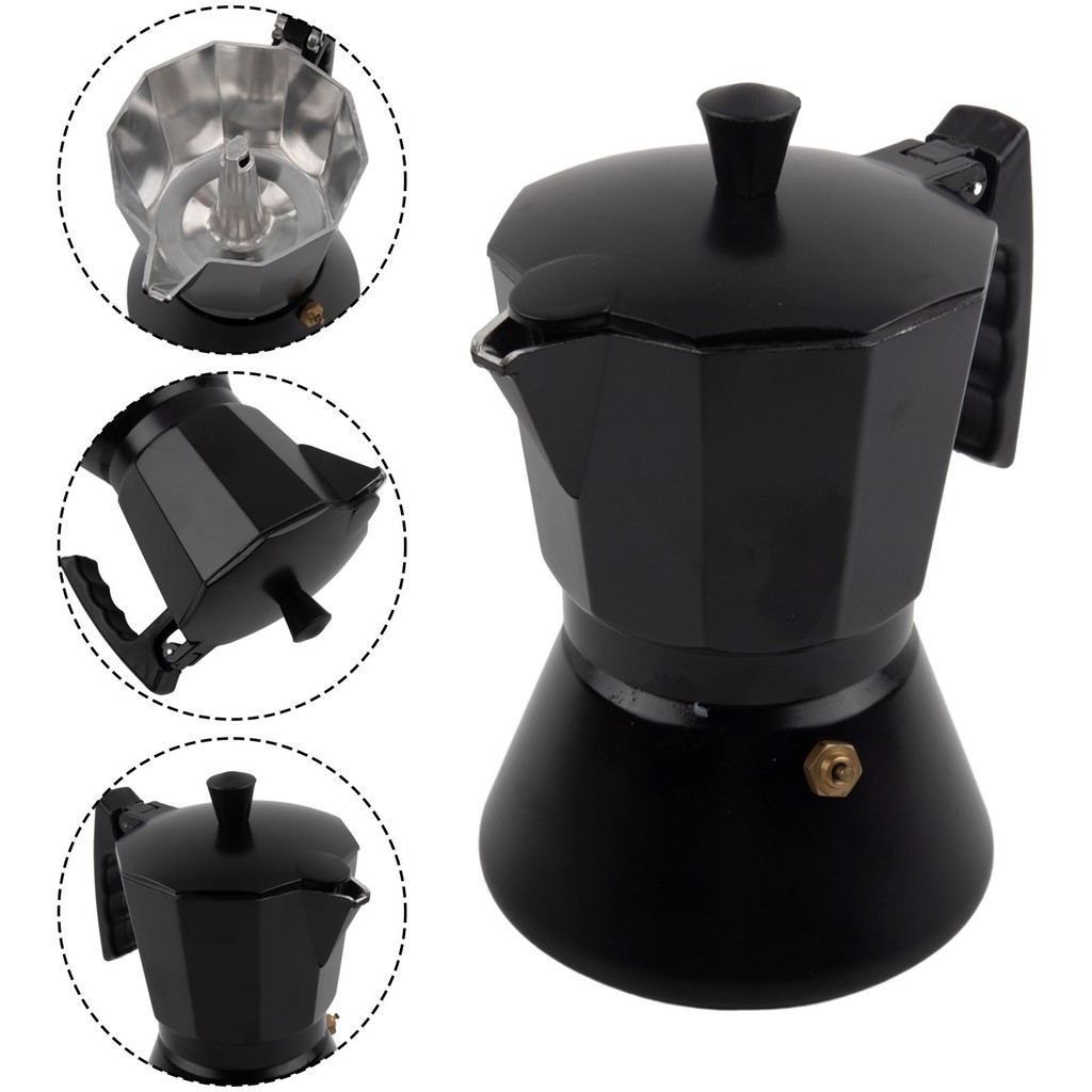 (HUND) Aluminum Moka Espresso Coffee Maker Percolator induction cooker ...