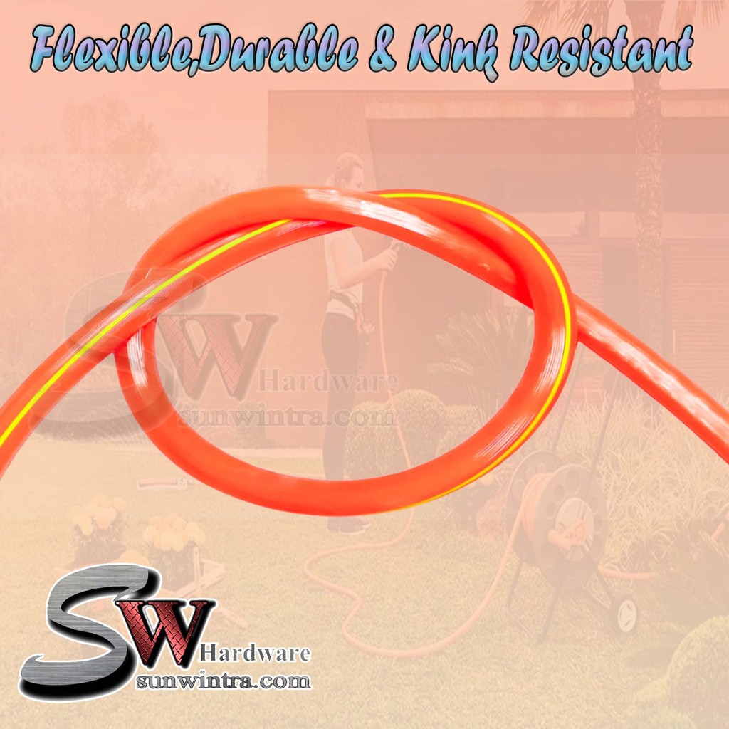 SUPER HIGH QUALITY Lawn Garden Hose Orange Chemi Hose Water Hose Pipe ...