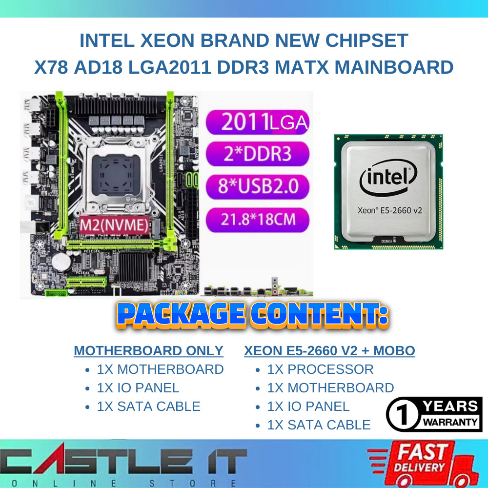 Intel Xeon Brand New Chipset X79 AD18 Motherboard LGA2011 Mainboard 8x ...