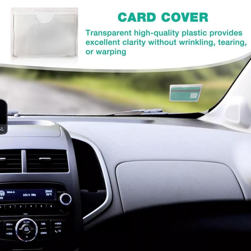 10 * 8CM Self-adhesive Transparent Label Storage Pocket - Car ...