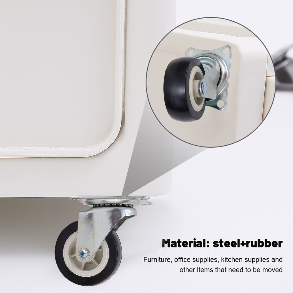 Household Cart Drawer Silent Wheel - Soft Rubber Universal Wheel Swivel ...