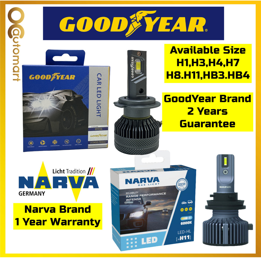 (2 Year Guarantee ) GoodYear LED or Narva Range Performance LED Car ...