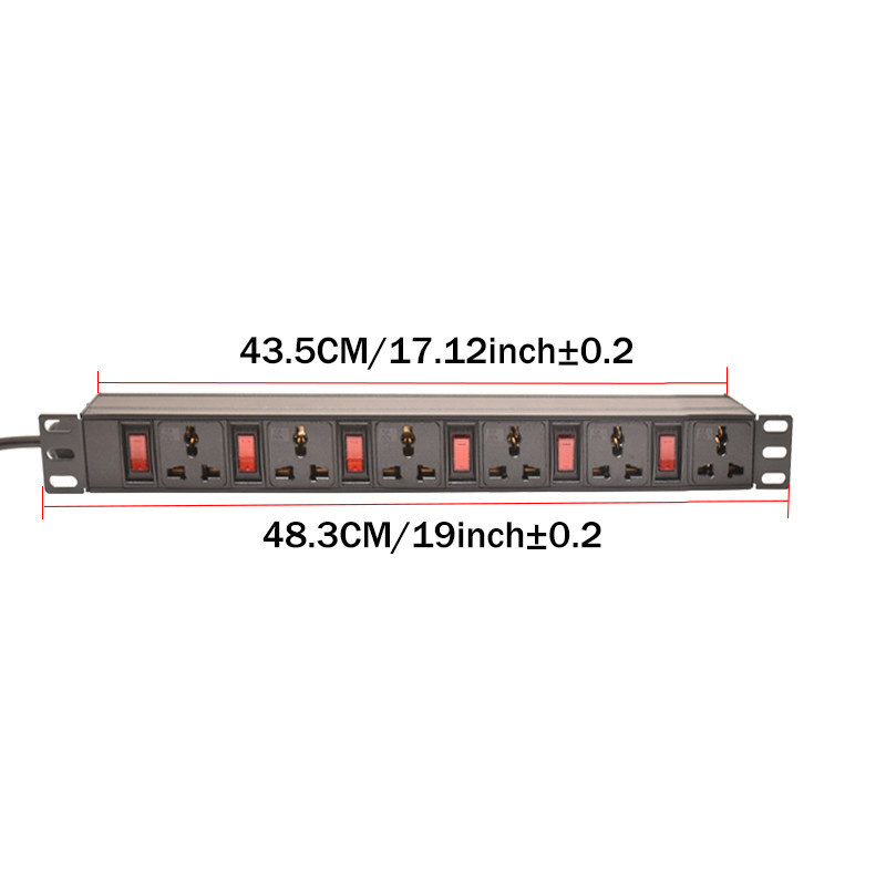 Server Rack Pdu Power Strip Power Distribution Unit 6 Socket 6 Ways Universal Extension Socket