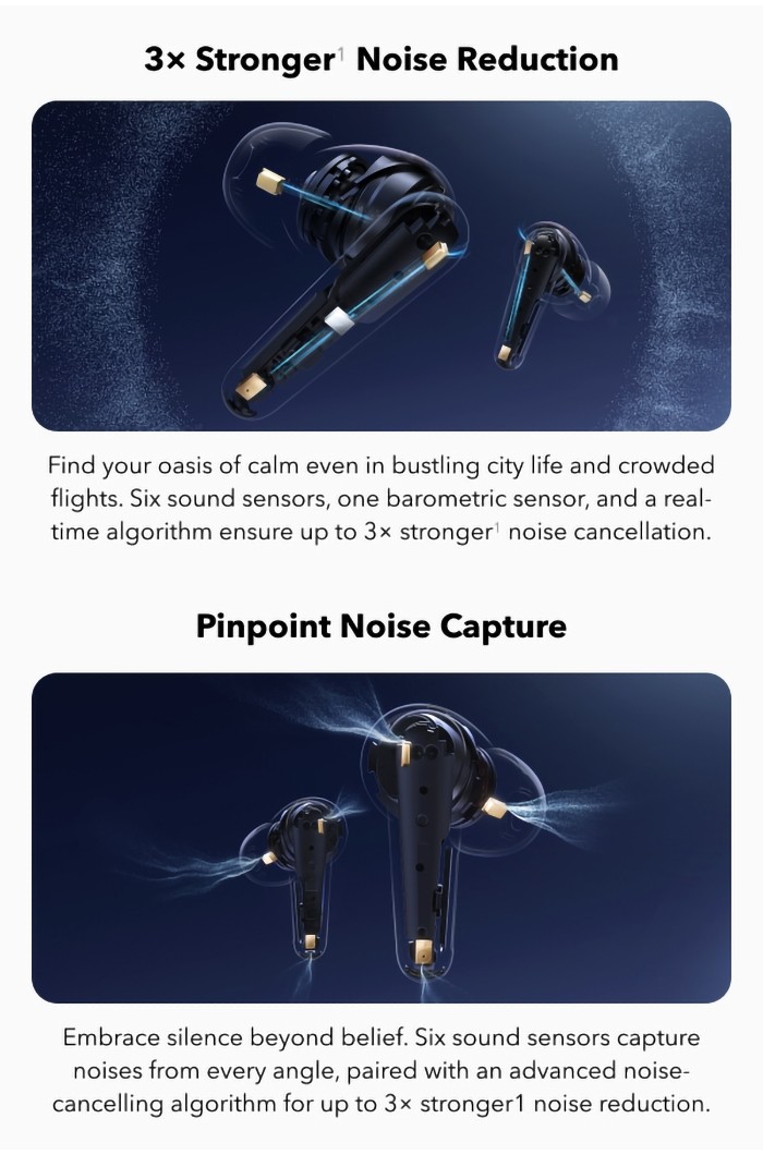 Anker Soundcore Liberty 4 Pro Earbuds A3954 3x Stronger Noise Reduction ...