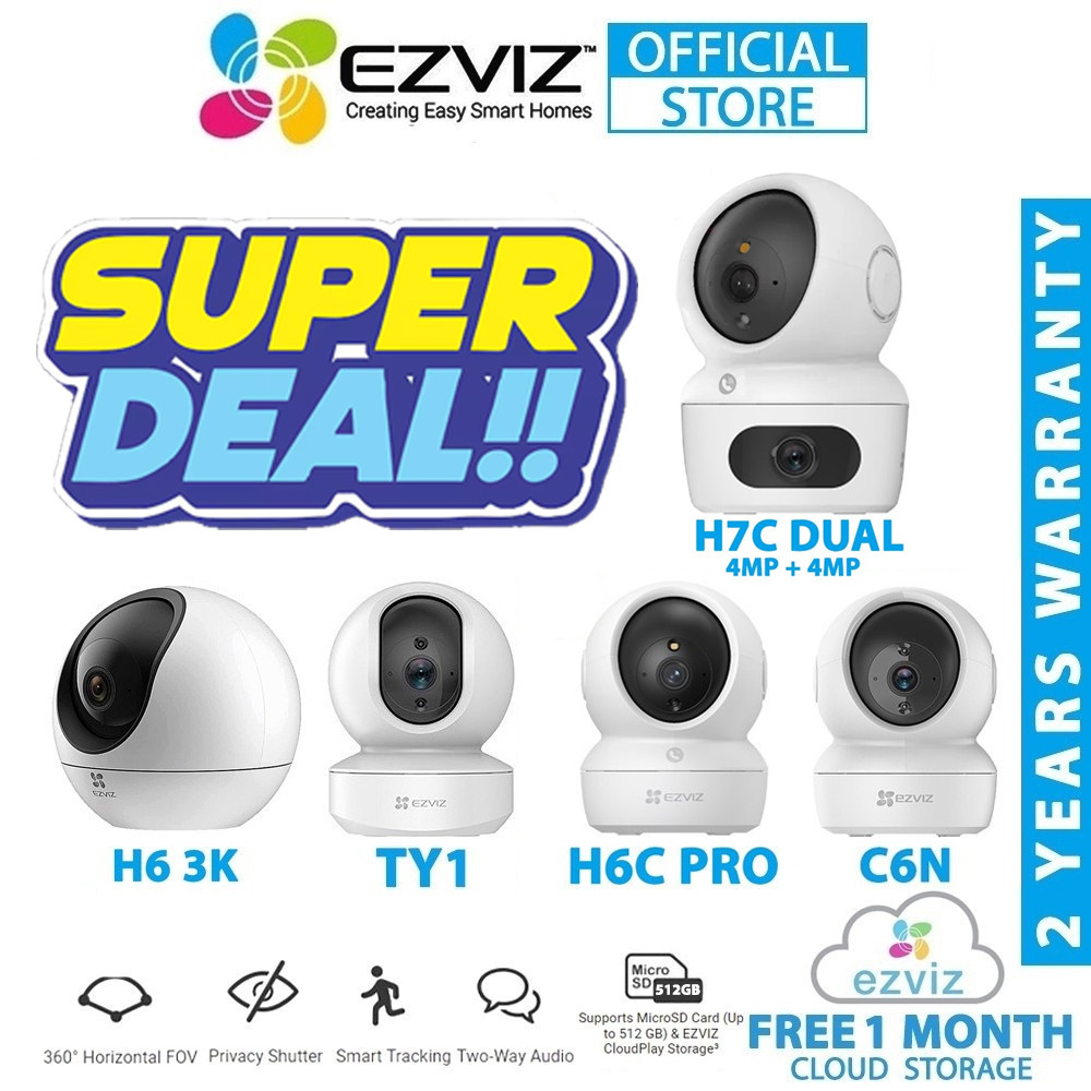 Super Deal EZVIZ H7C Dual C6N TY1 Pro H6 3K 5MP H6C Pro 4MP 2K+ 5MP 8MP ...