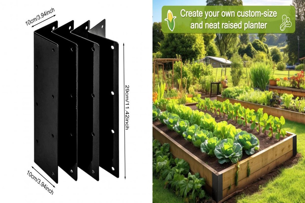 EDI Raised Bed Corner Bracket Elevated Garden Bed Frame Bracket Strong ...