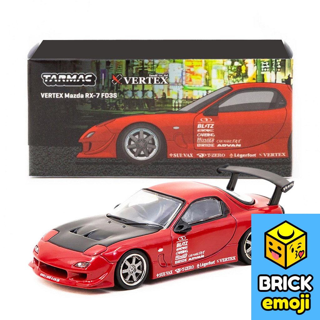 Tarmac Works Vertex Mazda RX-7 FD3S Red 1/64 T64G-022-RE | Shopee Malaysia
