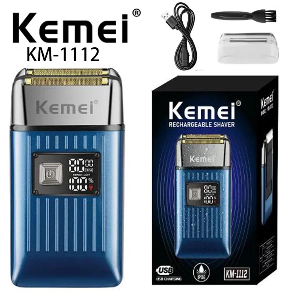 KEMEI KM1112 KM-1112 / KM2024 KM-2024 / KM-1102 / KM-9038 Cordless Rechargeable Electric Dual ...