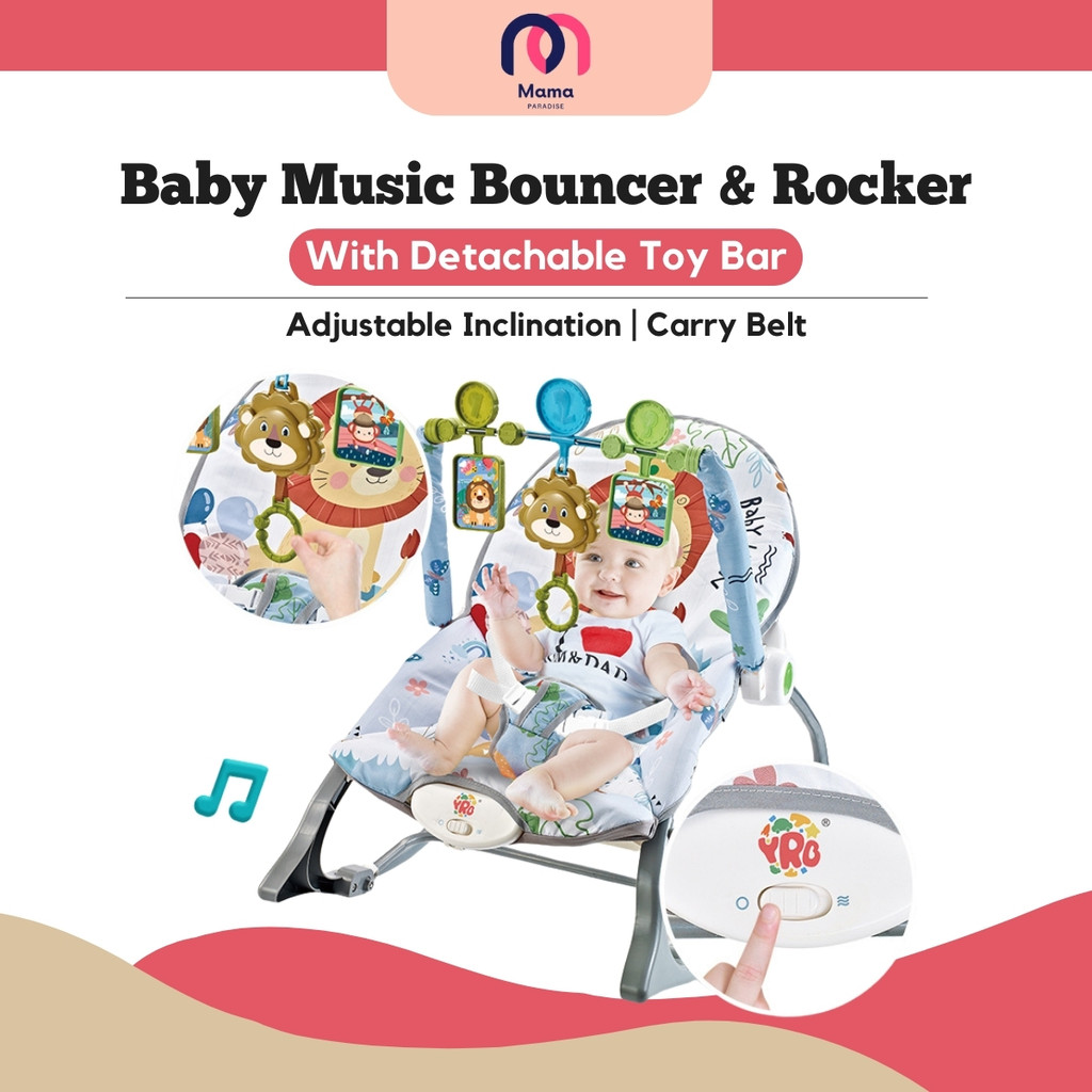 Premium Baby Bouncer & Rocker with Soothing Vibration & Musical ...