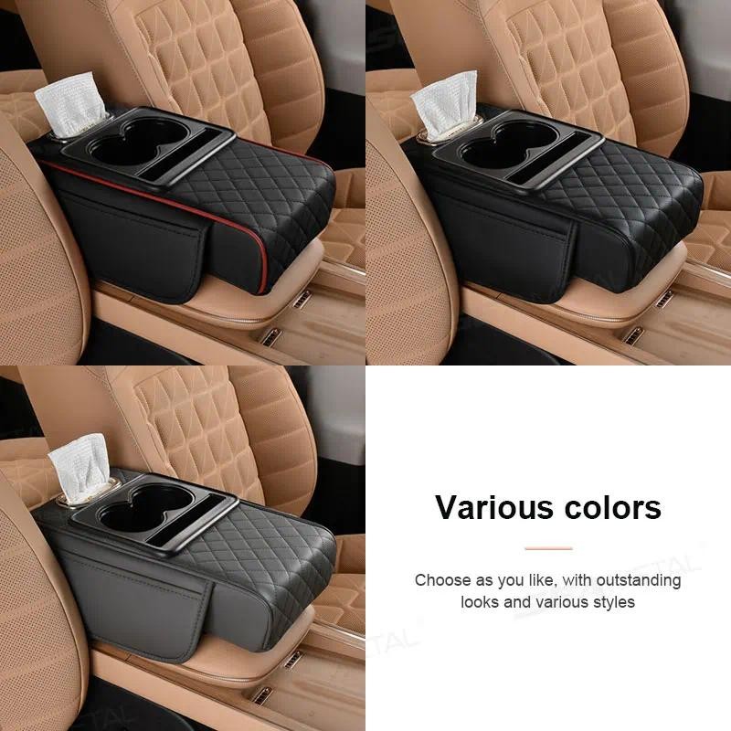 (🔥MY stock🔥) 4 In 1 Car Armrest Pad Thickened Sponge Center Console Box ...