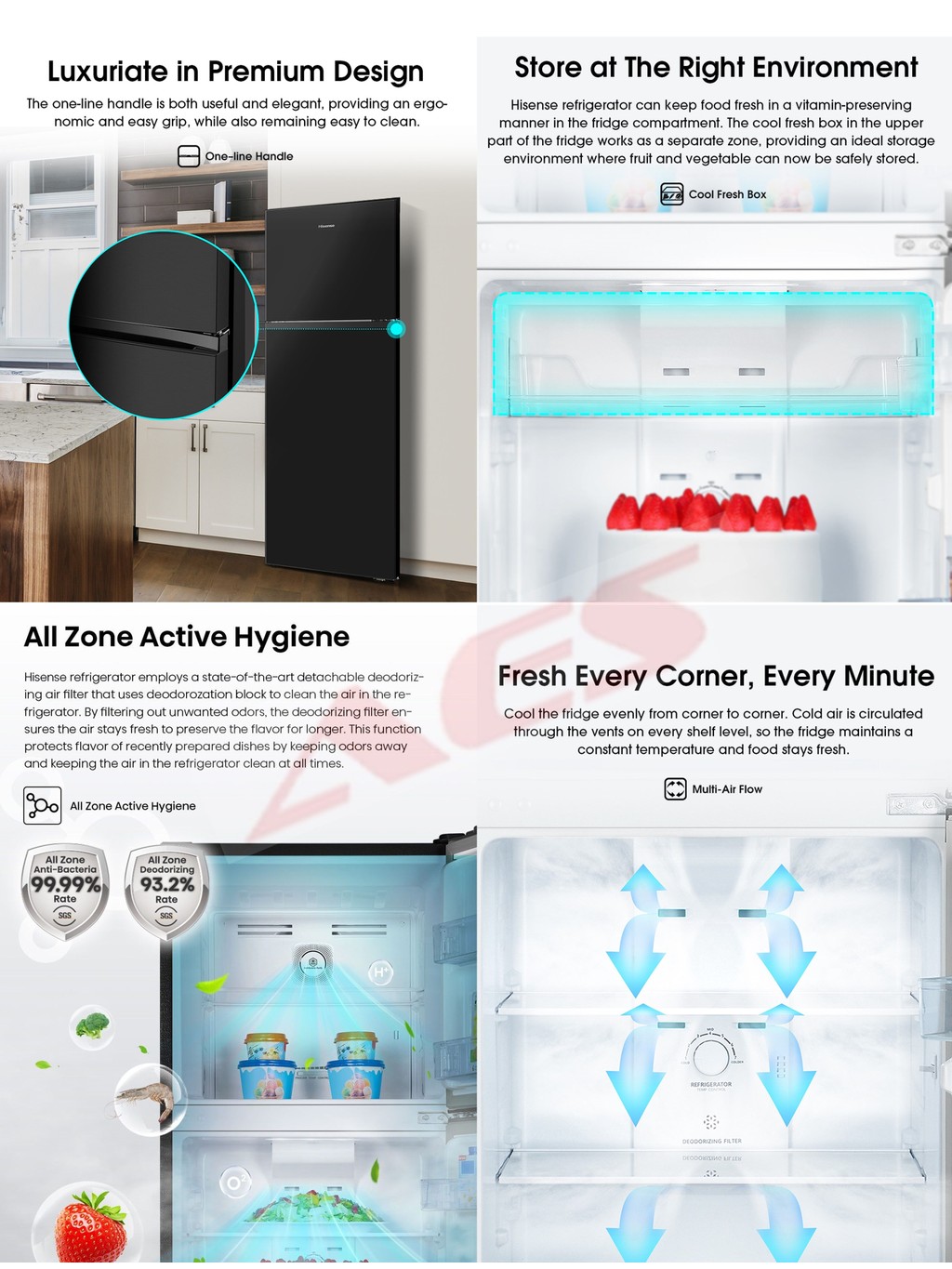 🛠️ HISENSE 🥫 RT328N4ABN1 320L 4⭐ Peti Sejuk 2 Pintu Active Hygiene ...