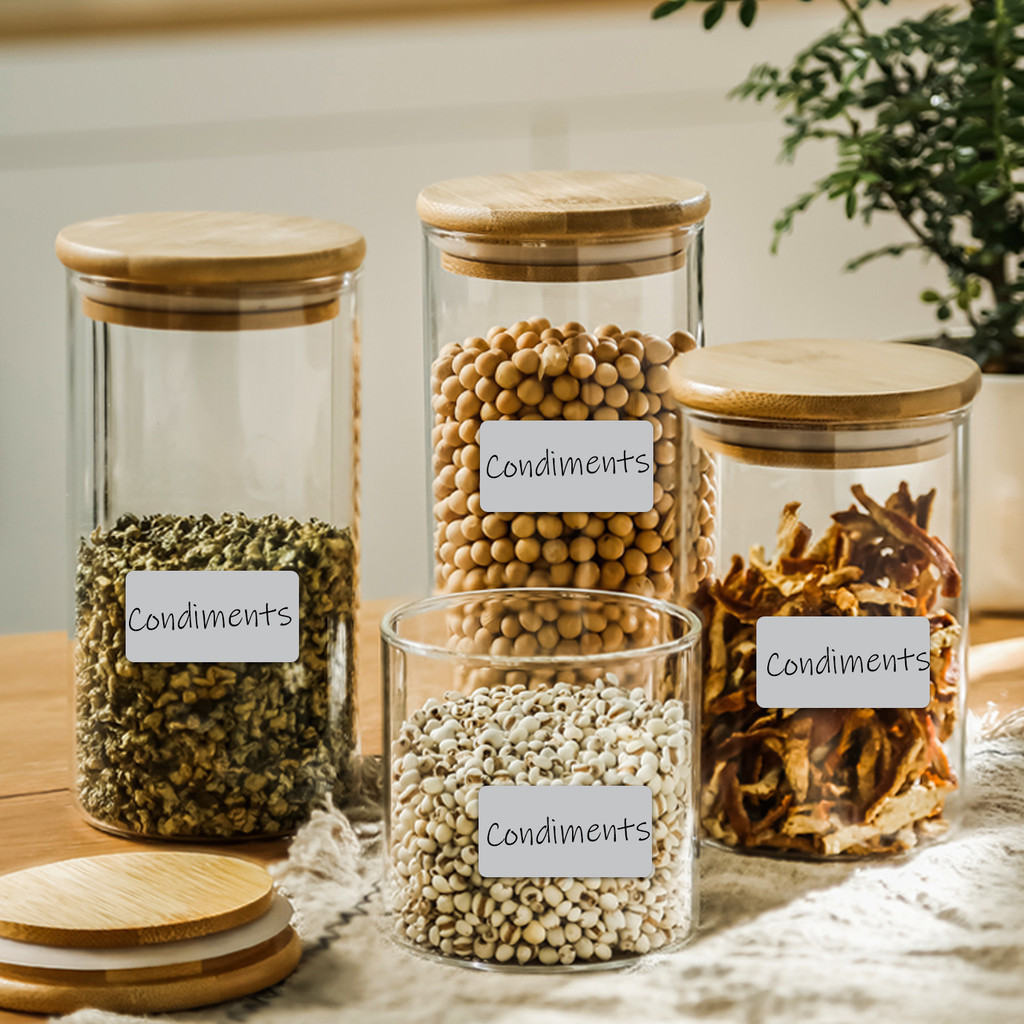 DIY Classification Storage Silver PET Writable Sticker - Kitchen ...