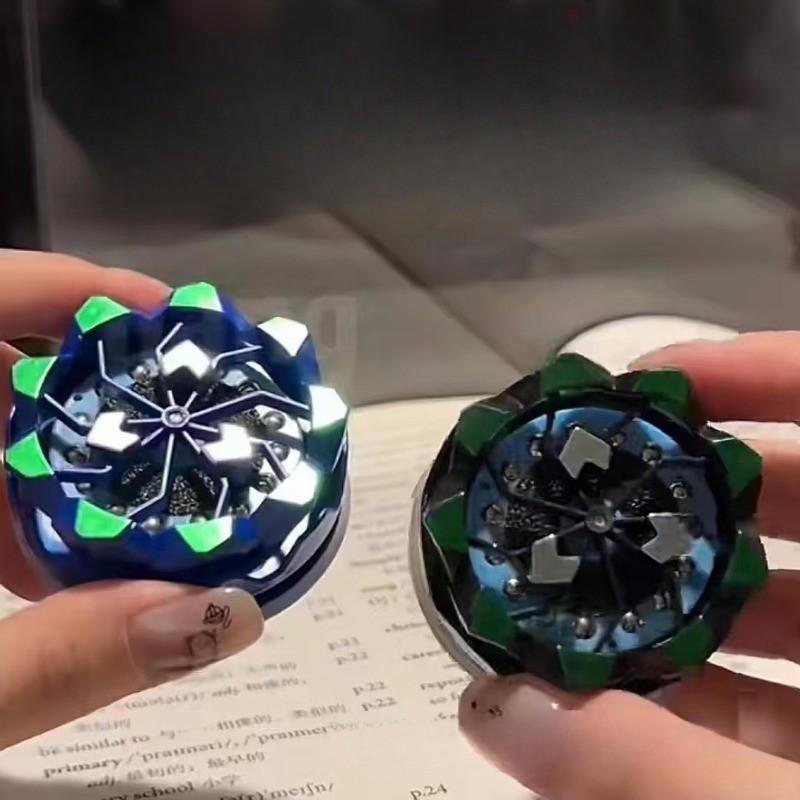 Light up Sparks Fireworks Fidget Spinner Glow Flashing Spinning Top ...