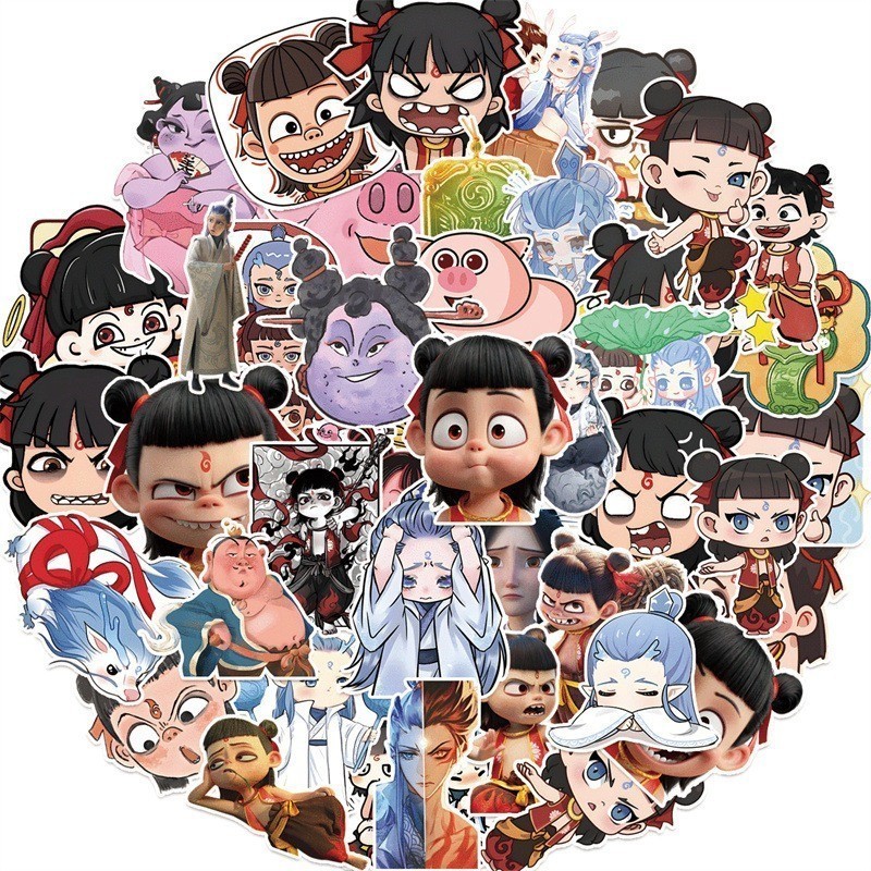 Nezha 2 Children's Sticker Gift Nezha Movie Sticker Waterproof Diy Toy ...