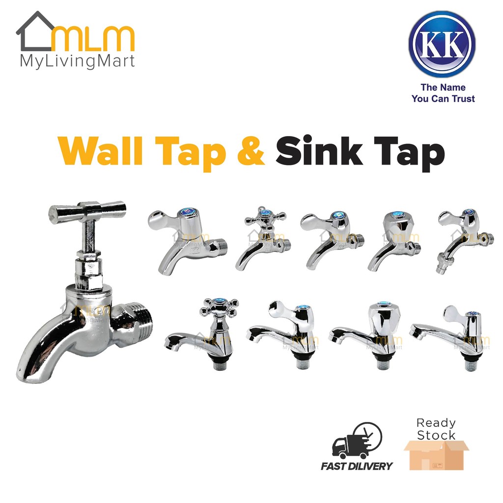 KK BRAND Bib Tap Faucet Bibtap Chrome Wall Tap Pillar Tap Sink Tap ...