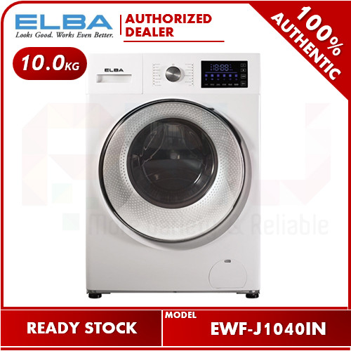 Elba 10.0KG Inverter Front Load Washer EWF-J1040IN (WH) Washing Machine ...