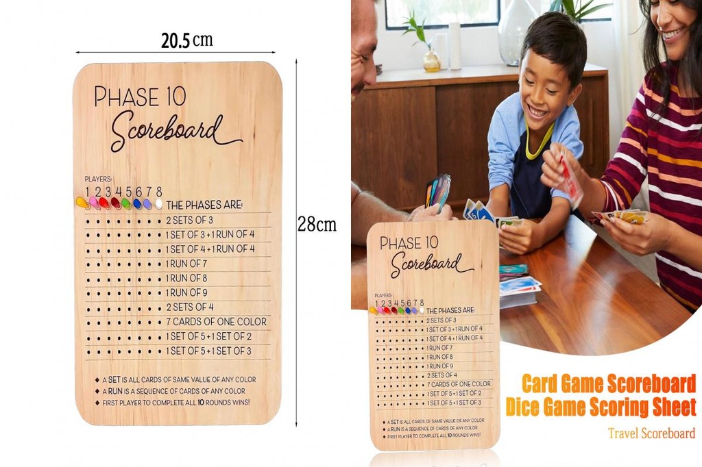 Durable Game Keeper Score Board Game Tracker Wooden Family Game ...