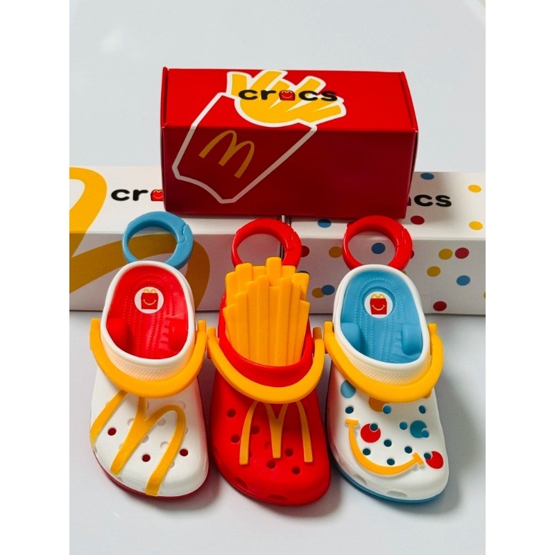 10PCS McDonald's Crocs Keychain Mini McDo Crocs Keychain Happy Children ...