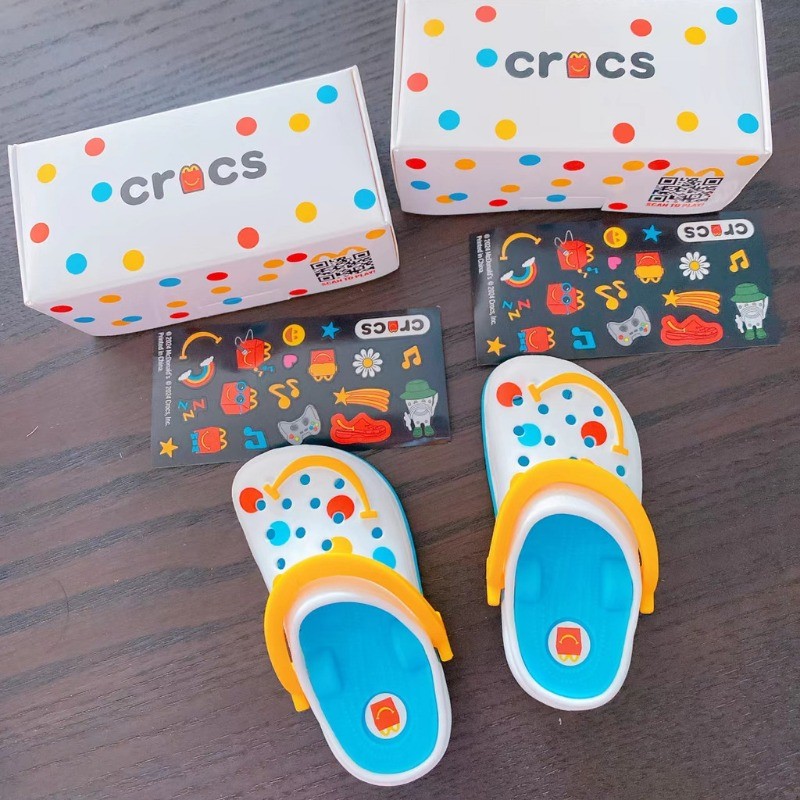 10PCS McDonald's Crocs Keychain Mini McDo Crocs Keychain Happy Children ...