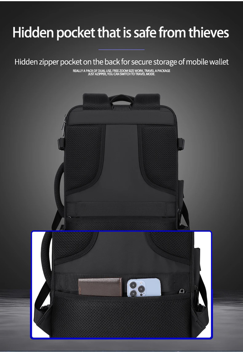 BRUNO CAVALLI Multifunctional EXPANDABLE 18" Travel Backpack with ...