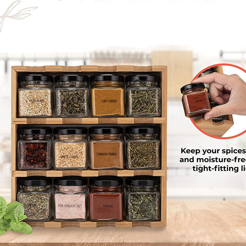 Glass Storage Jars with Bamboo Bracket, Seasoning Tank, Sealed Glass ...