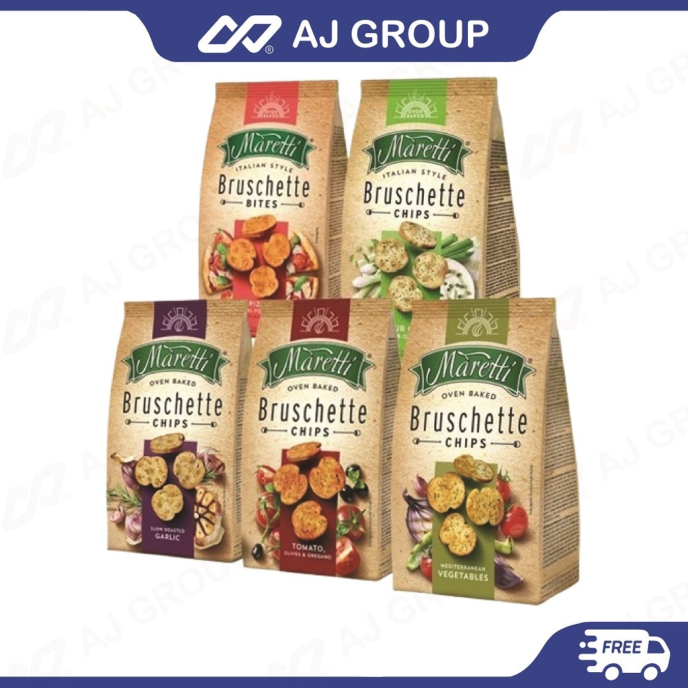 Maretti Bruschette Chips (70g) [Roasted Garlic / Vegetables / Tomato ...