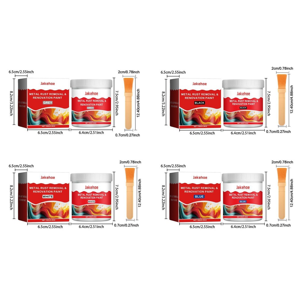 JAKEHOE Waterborne Metal Rust Preventive Paint Waterproof Rustproof ...