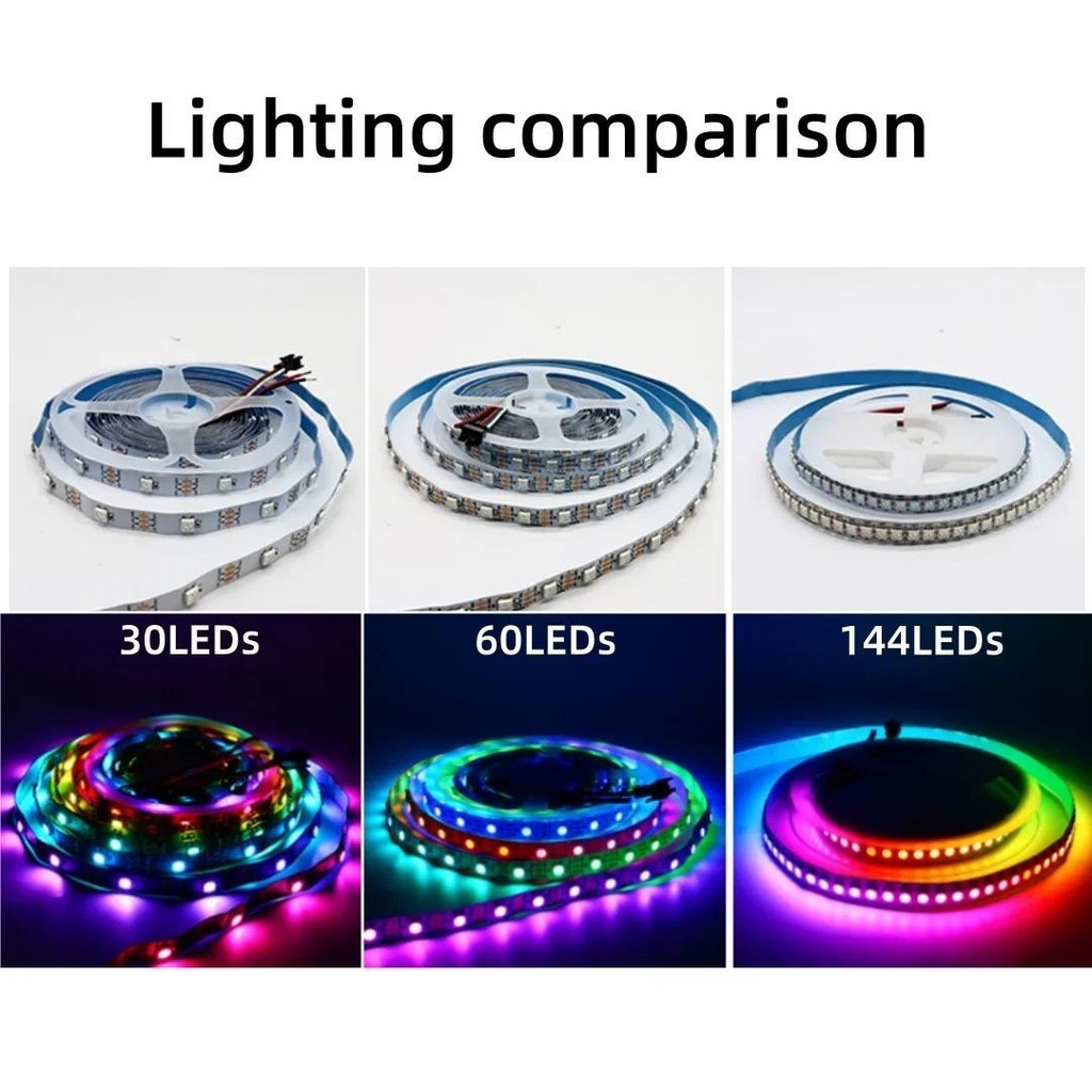IP30/65/67 1M 30/60/74/96/144 Leds DC5V WS2812B Led Strip Smart 5050 ...