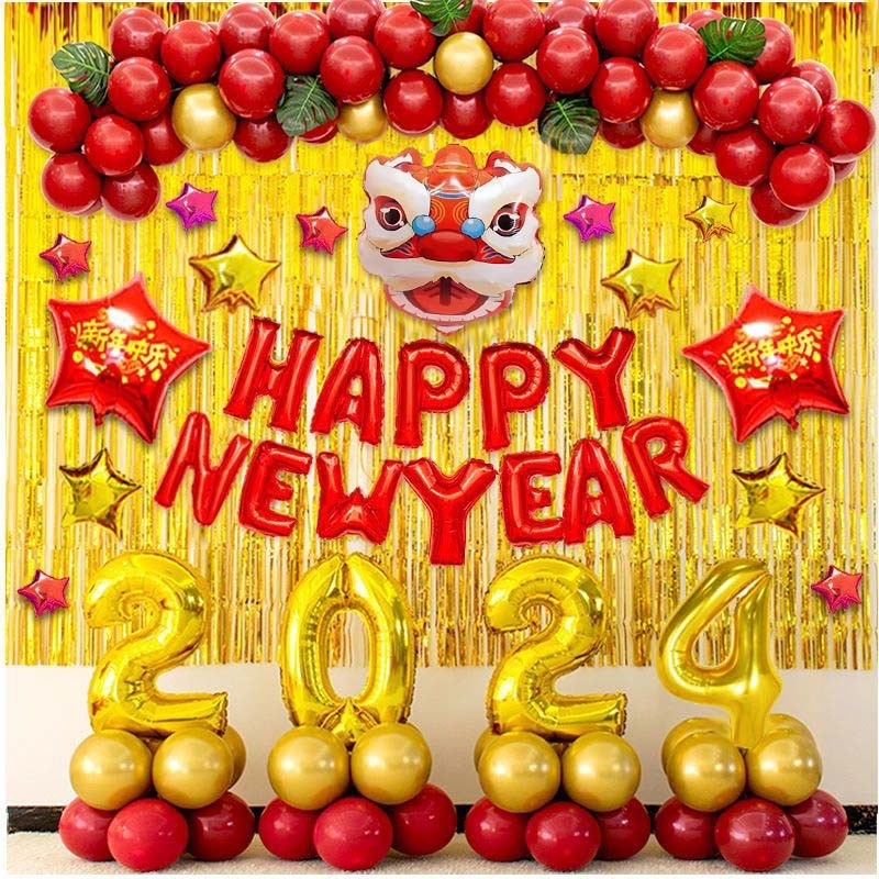 Traditional Spring Festival Good Lucky Balloons Foil Dragon Aluminum ...