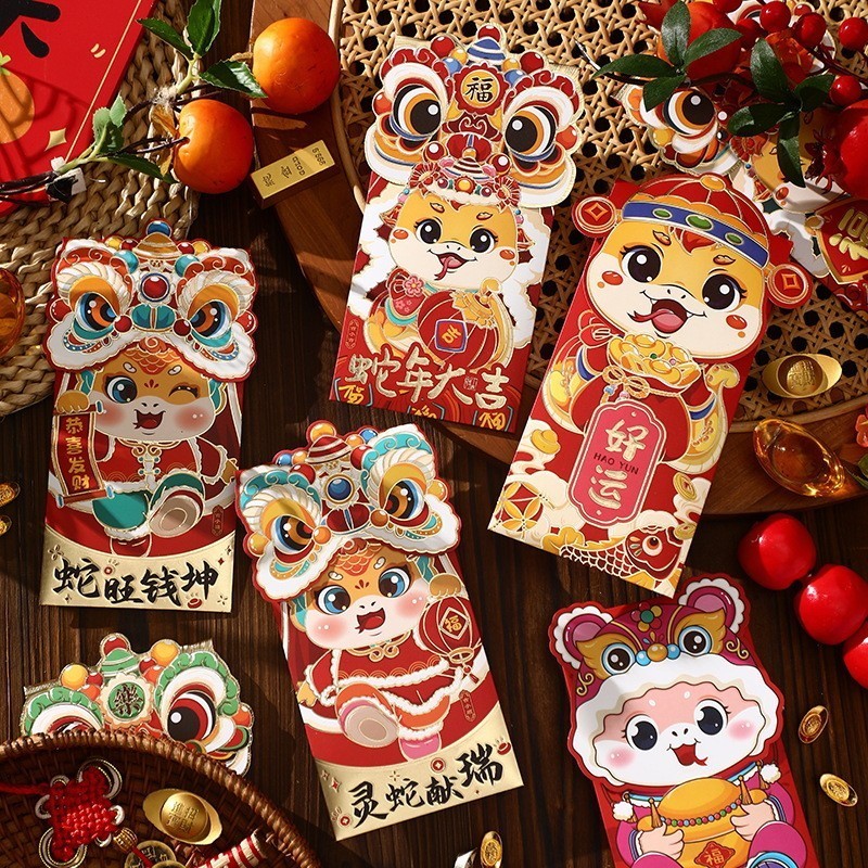 2025 Snake Year Angpao Angpau New Year Red Envelope 紅包Red Packet Cute ...