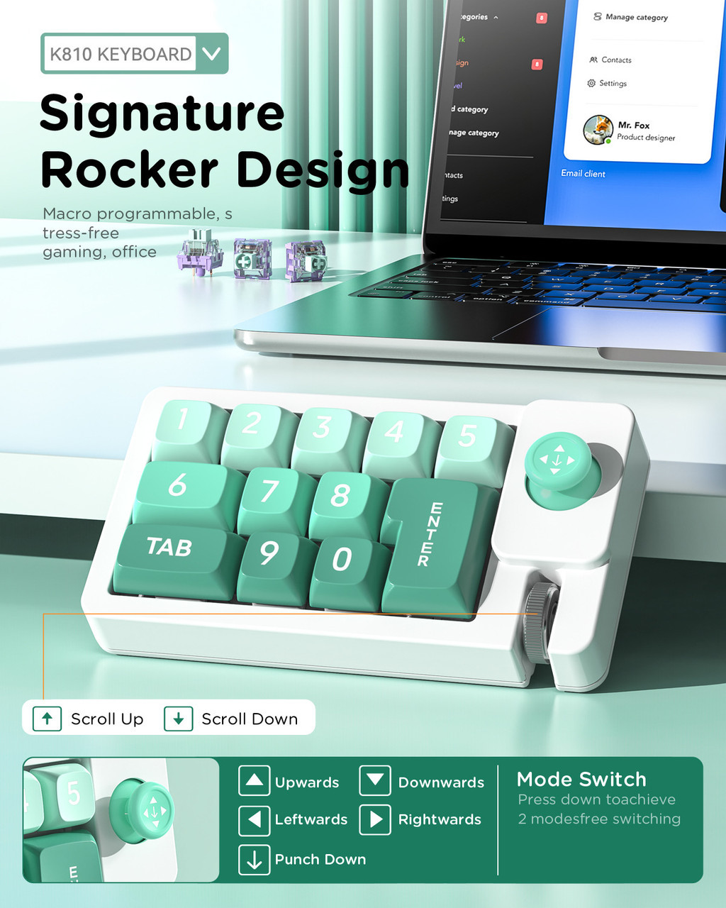 12-Key Mechanical Numeric keypad with Joystick & Scroll Wheel - Hot ...