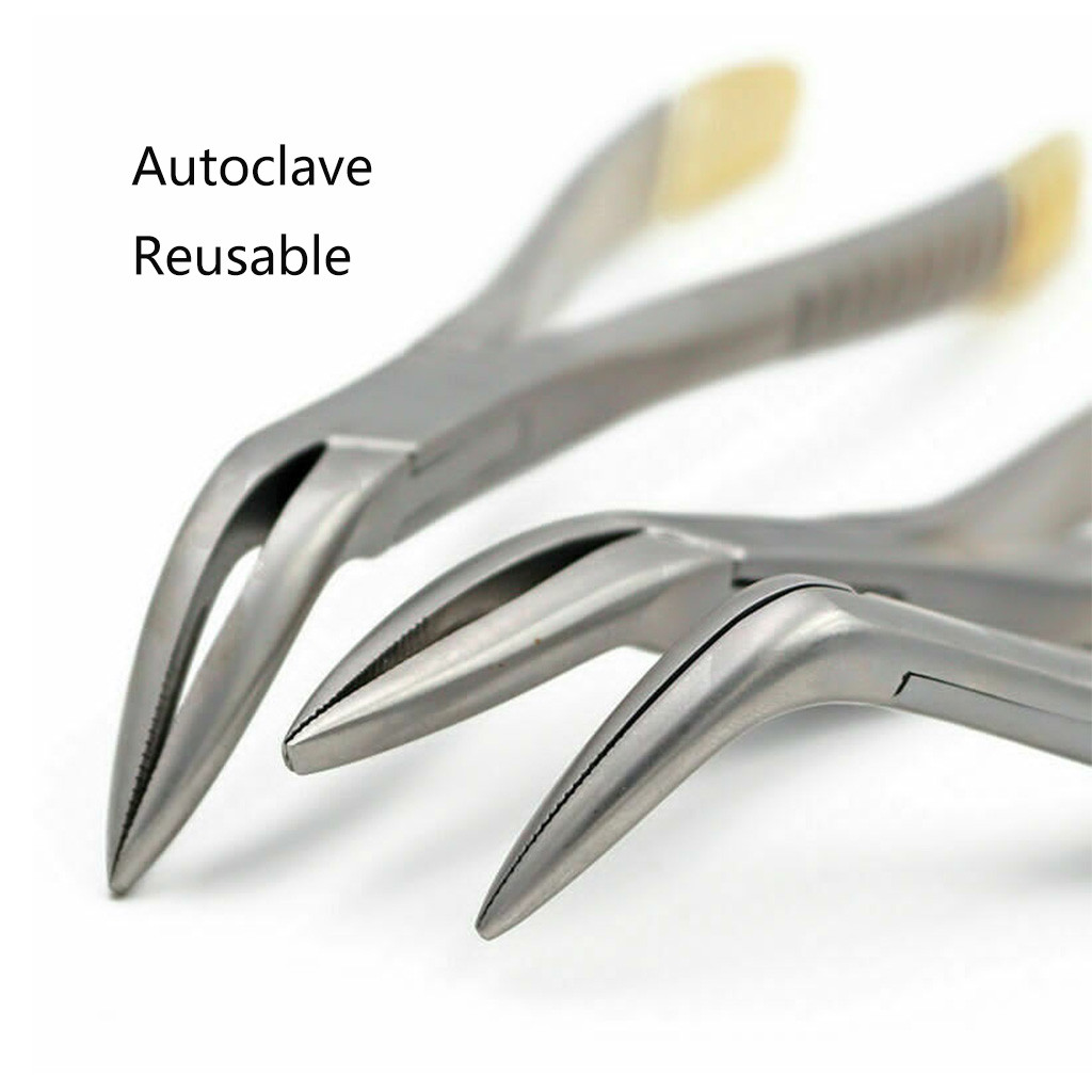 3pc Dental Tools Dental Residual Root Pliers Tooth Extraction Forceps ...