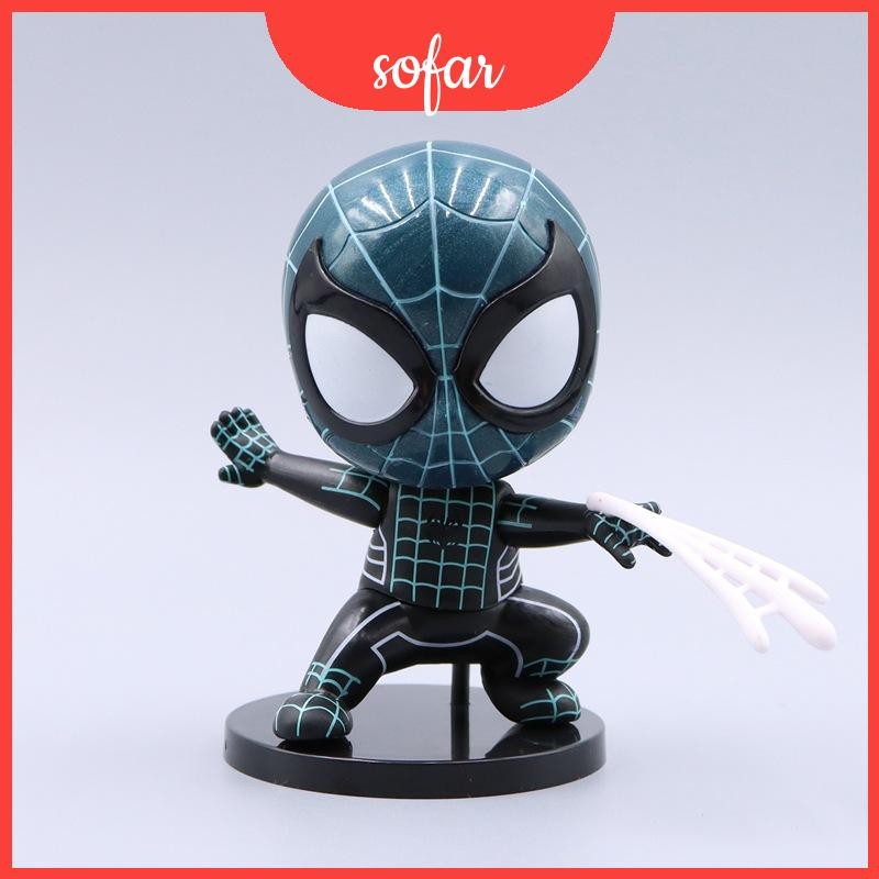 Exquisite Spider-man Pvc Model Figures Six Piece Set Ideal Collectible ...