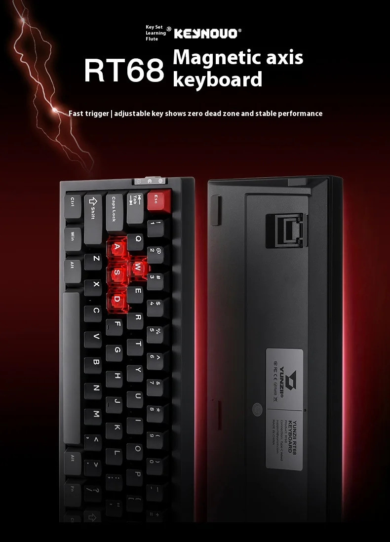 Yunzii Rt68 Magnetic Switch Keyboard Wired Keyboard 68 Keys Keyboard ...