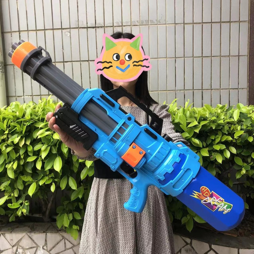 Water Splashing Water Saving Gun Gatling Water Gun Large Water Fight ...